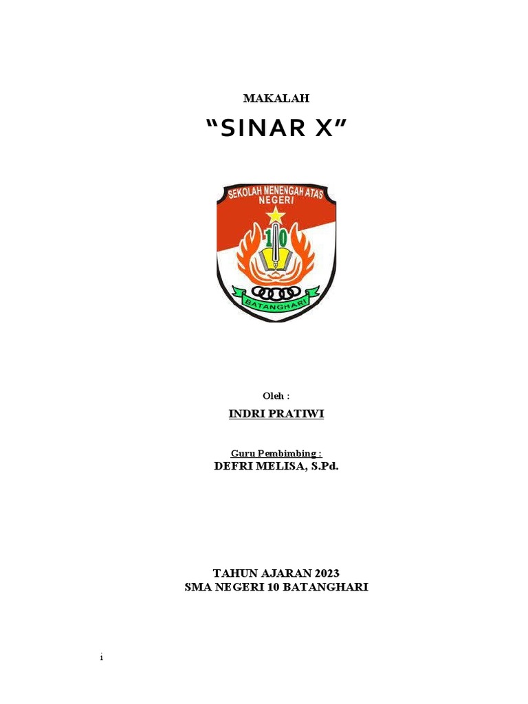 Makalah Sinar X | PDF