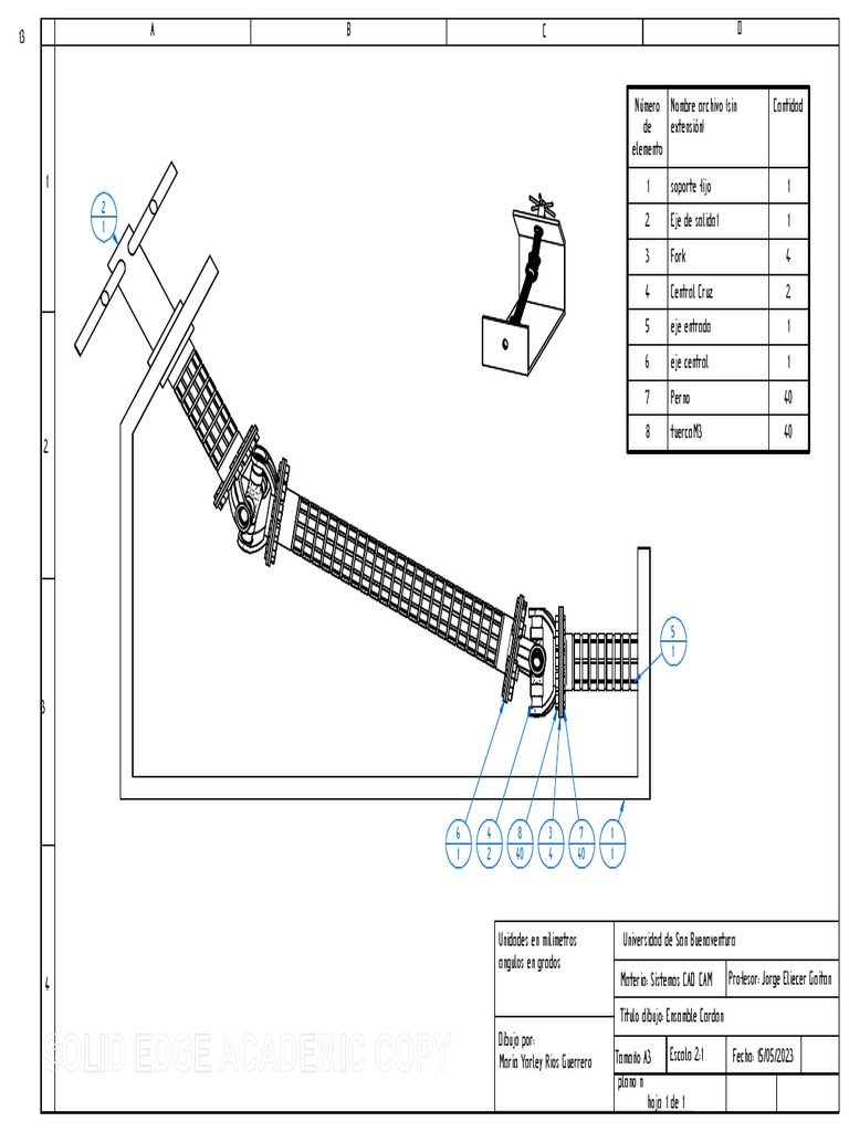 Plano_CARDAN_ENSAMBLE[1] | PDF