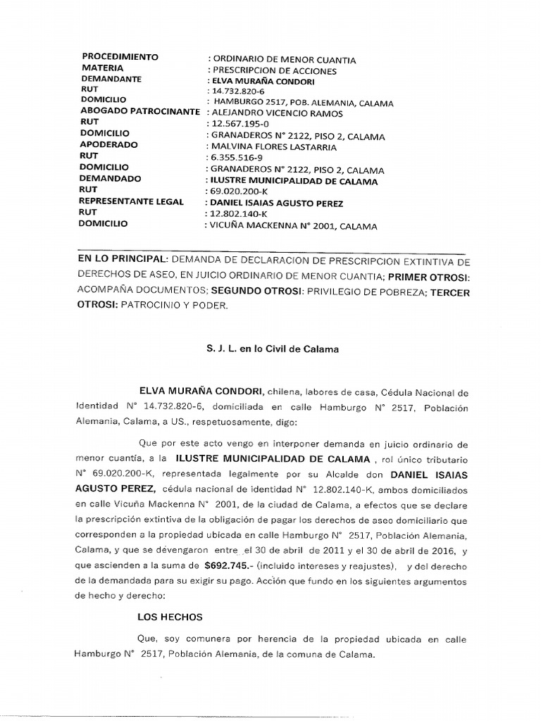 Prescripcion Aseo Calam | PDF