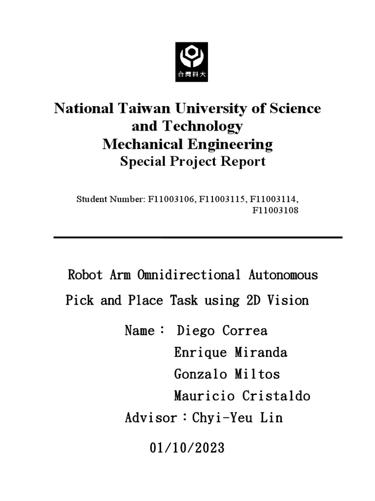 Autonomous Robot Operation Pdf Computer Vision Computing