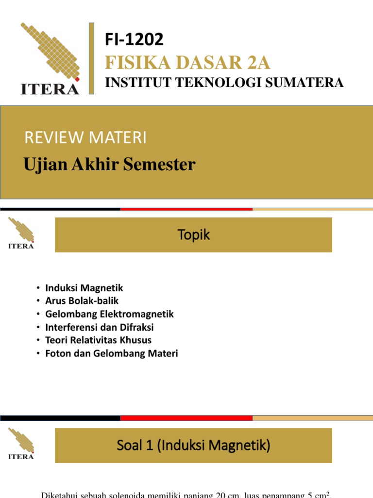 Review Materi UAS Fisdas 2A (Soal Dan Solusi) | PDF
