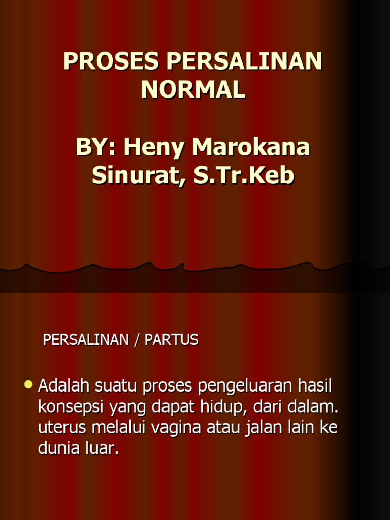 Proses Persalinan Normal | PDF