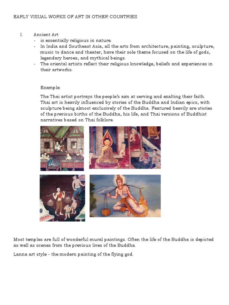 Early Visual Art Across Cultures | PDF | Sculpture | Column