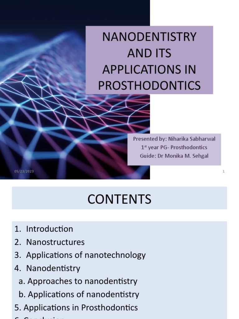 Nanodentistry and Its Applications in Prosthodontics | PDF ...