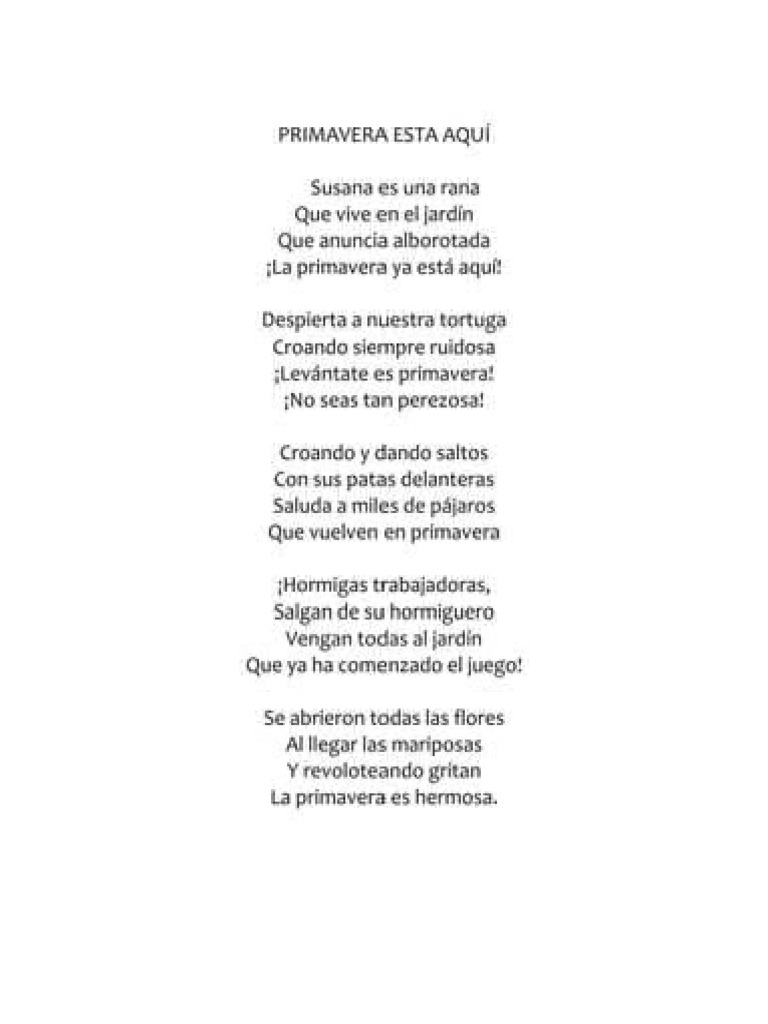 Poemas de Primavera | PDF