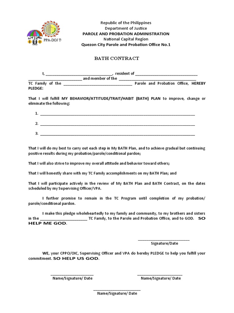 BATH Contract | PDF