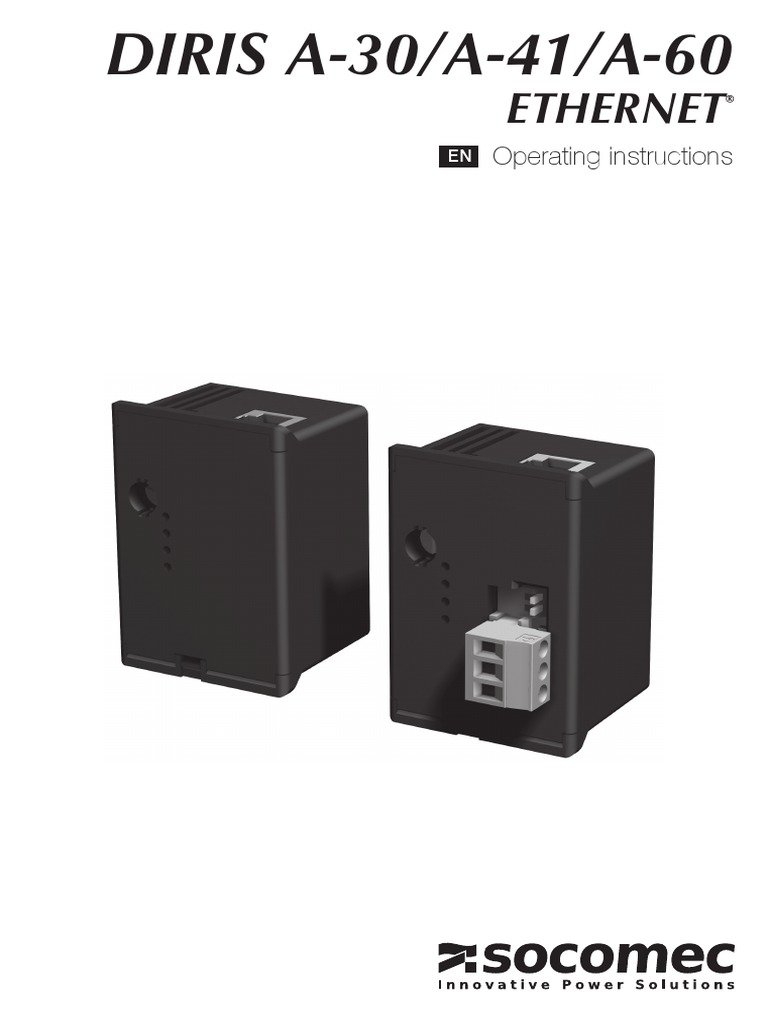 SOCOMEC-A30 - Ethernet Module | PDF | Hertz | Gateway (Telecommunications)