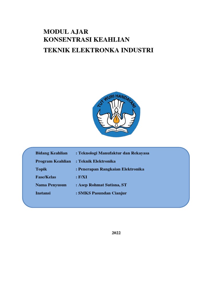 Modul Ajar Teknik Elektronika Industri - Penerapan Rangkaian ...