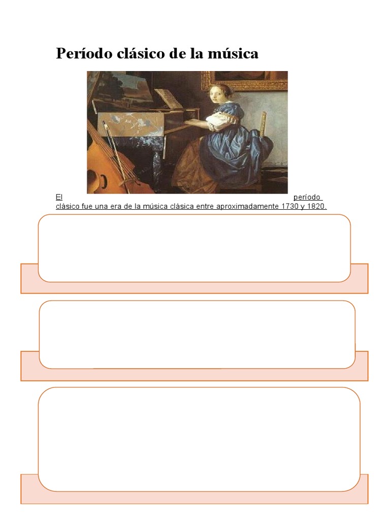 Características del período clásico musical | PDF | Periodo Clásico ...