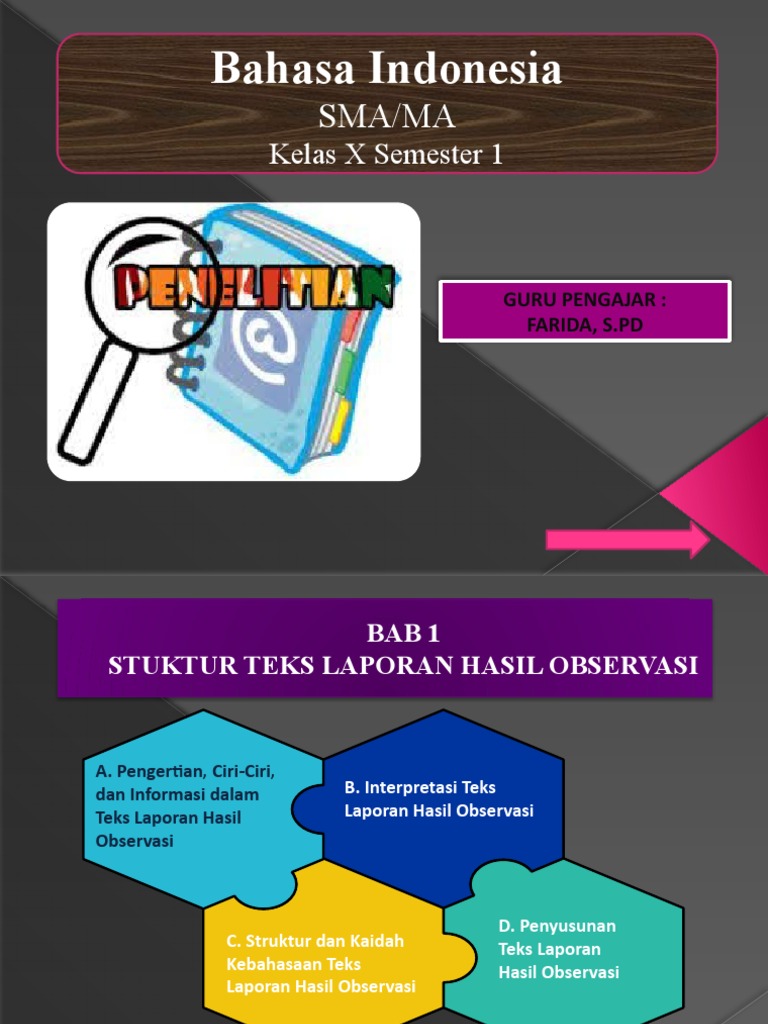 Teks Laporan Hasil Observasi Pertemuan k2 | PDF