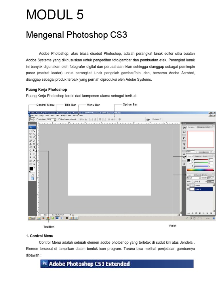 MODUL 5 - Dasar Photoshop CS3 | PDF