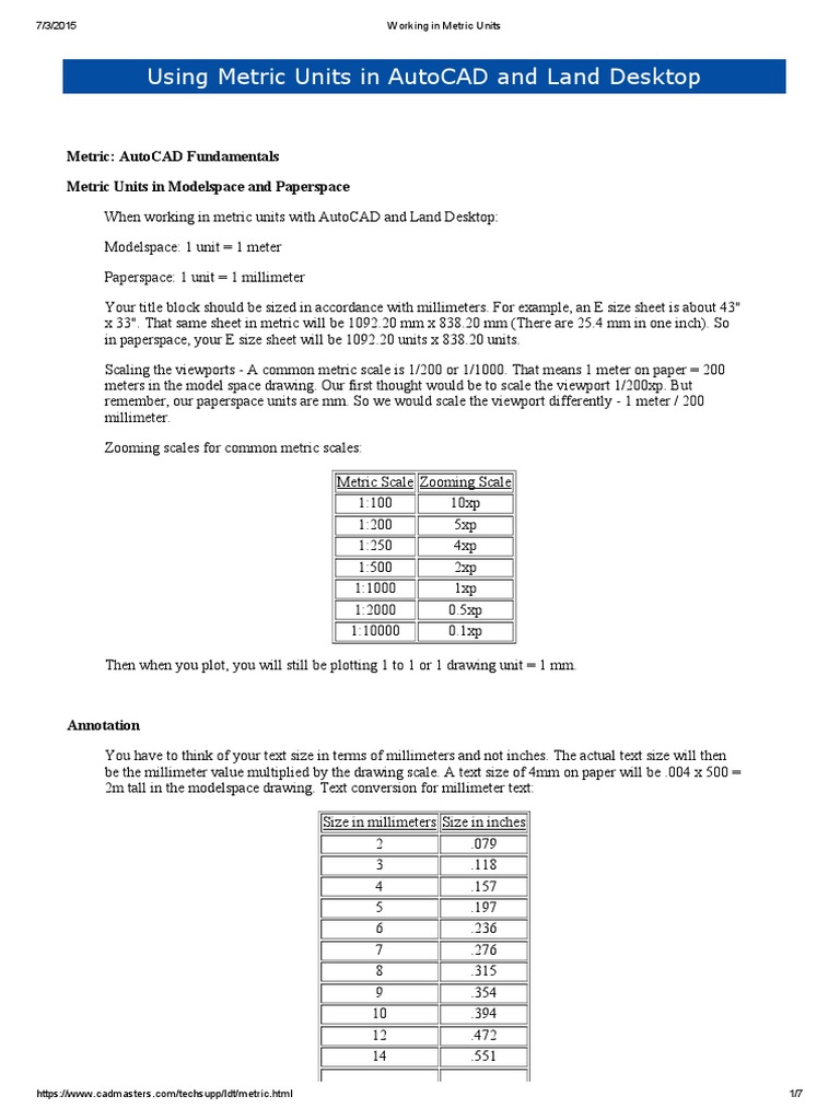 Working in Metric Units | PDF | Computer File | Foot (Unit)