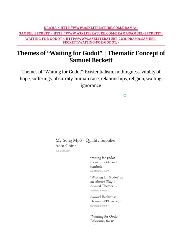 Waiting for Godot Themes | PDF
