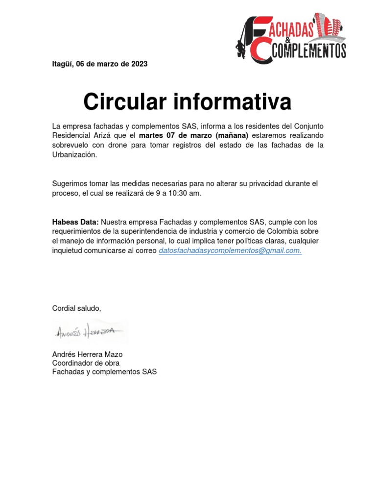 Archivos - Circular Informativa | PDF