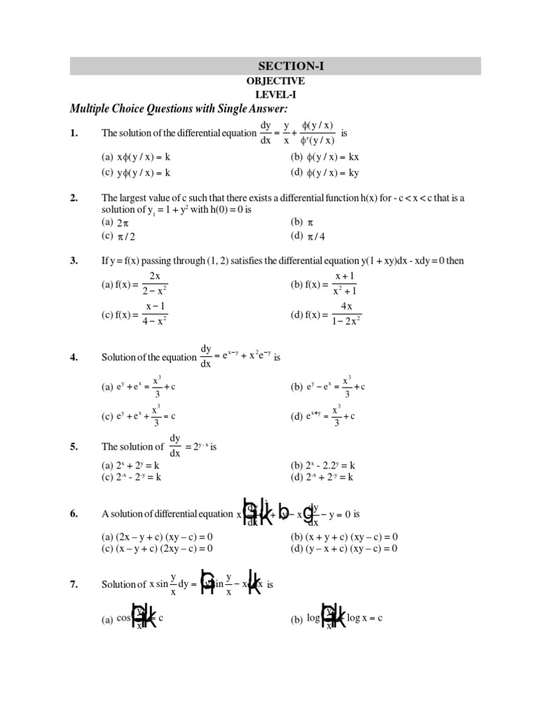 Differential Equation-04-Exercise | PDF | Equations | Radioactive Decay