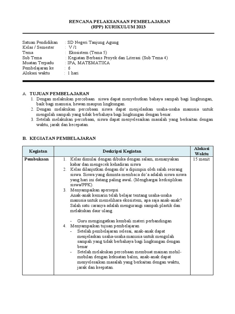 RPP Guru Penggerak | PDF