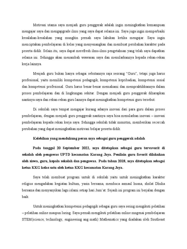 Esai Guru Penggerak | PDF