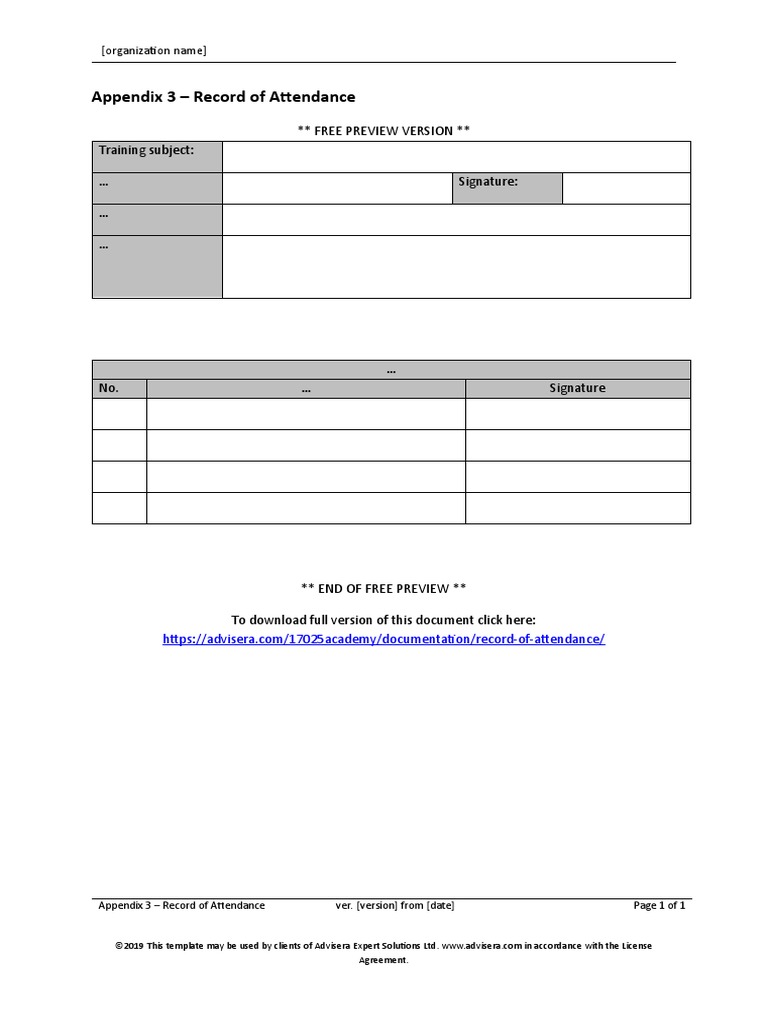 04.3 Appendix 3 Record of Attendance Preview EN | PDF