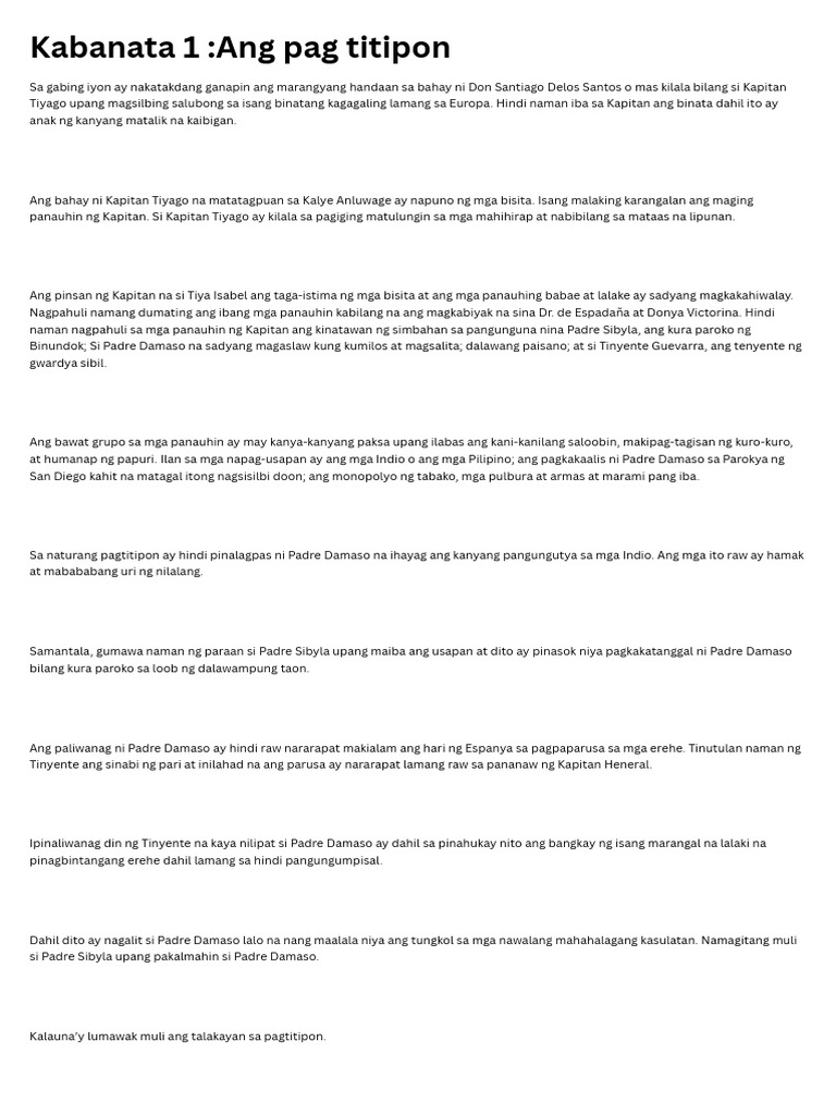 Noli Me Tangere Boud 1 To 10 | PDF