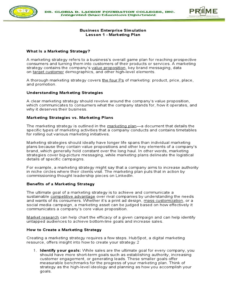 Business Enterprise Simulation Module Week 7 | PDF | Marketing ...