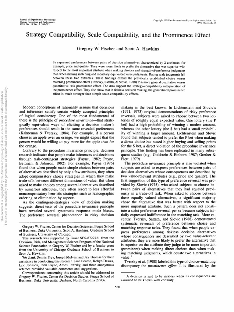 Fischer 1993 | PDF | Neuroscience | Behavioural Sciences