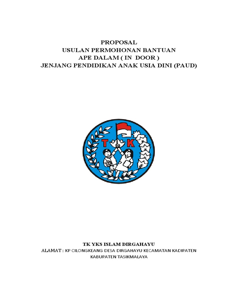 Proposal Bantuan APE PAUD | PDF