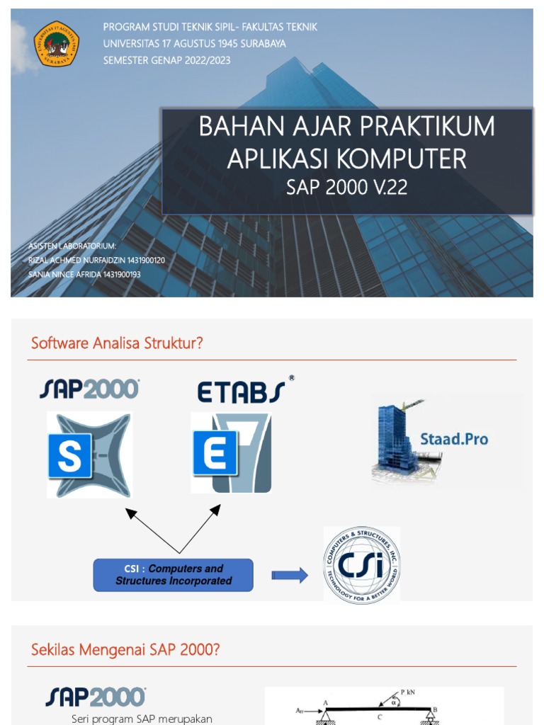 Panduan SAP 2000 untuk Teknik Sipil | PDF | Teknologi & Rekayasa