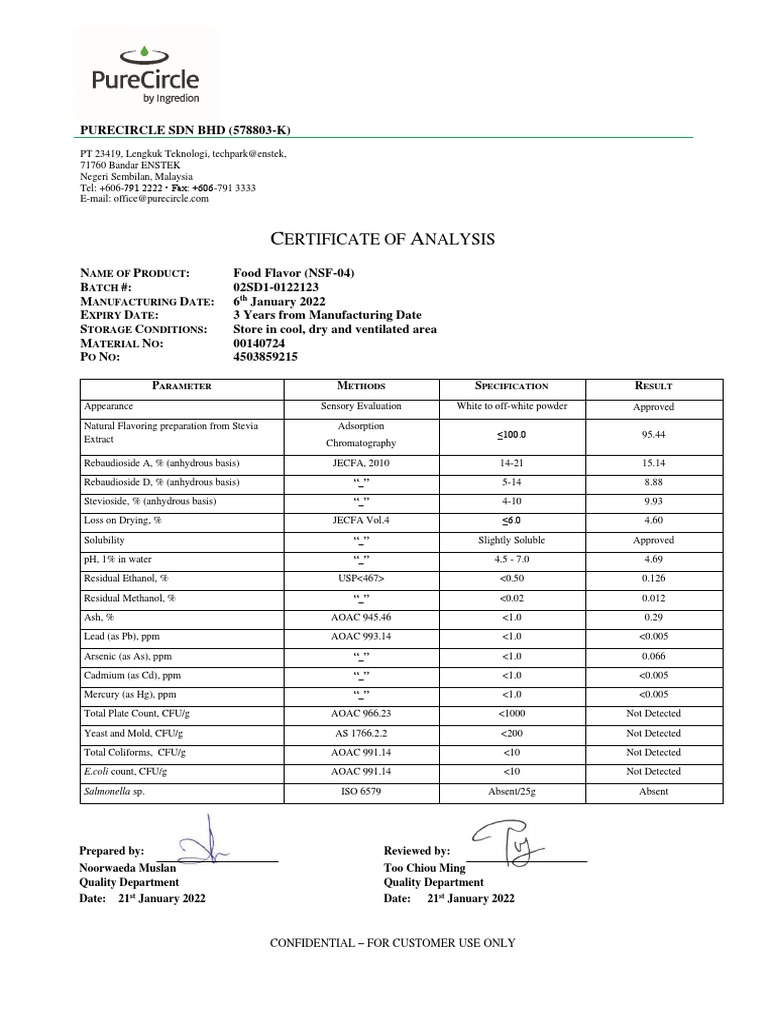 Lampiran III - CoA NSF-04 | PDF | Materials | Physical Sciences