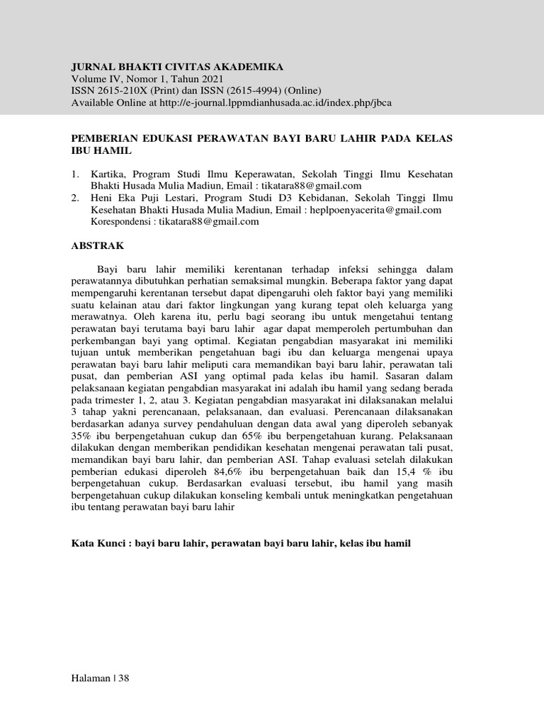 Edukasi Perawatan BBL | PDF | Kesehatan Holistik