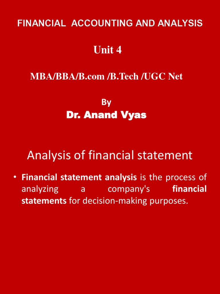 Unit 4 - Accounting - MBA | PDF