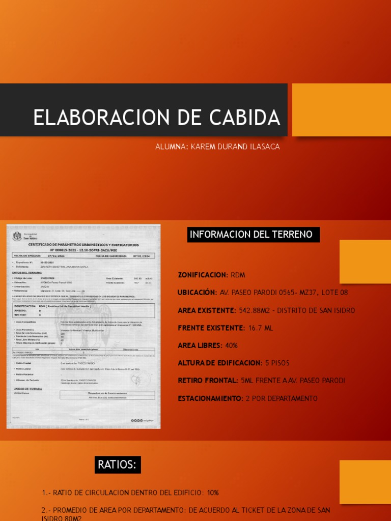 Elaboracion de Cabida | PDF