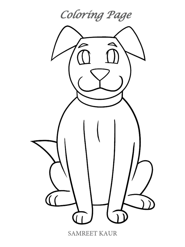 1311 Easy Dog Coloring Page | PDF
