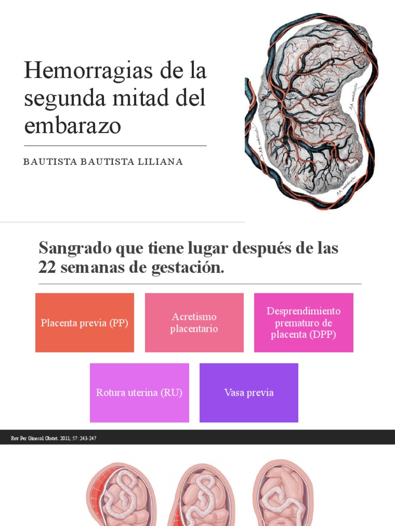 Hemorragia de La Segunda Mitad Del Embarazo | PDF | El embarazo | Placenta