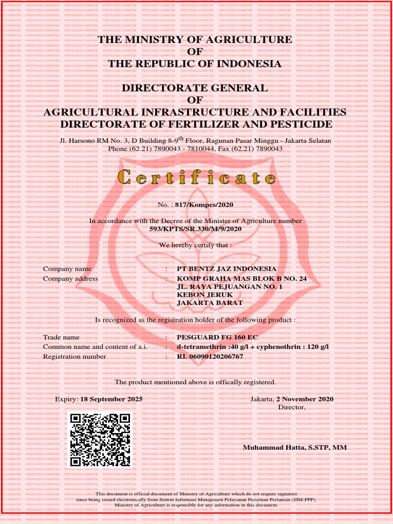 Pesguard Fg160 Ec Exp 18 September 2025 | PDF