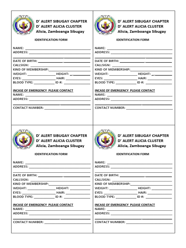 Identification Form | PDF
