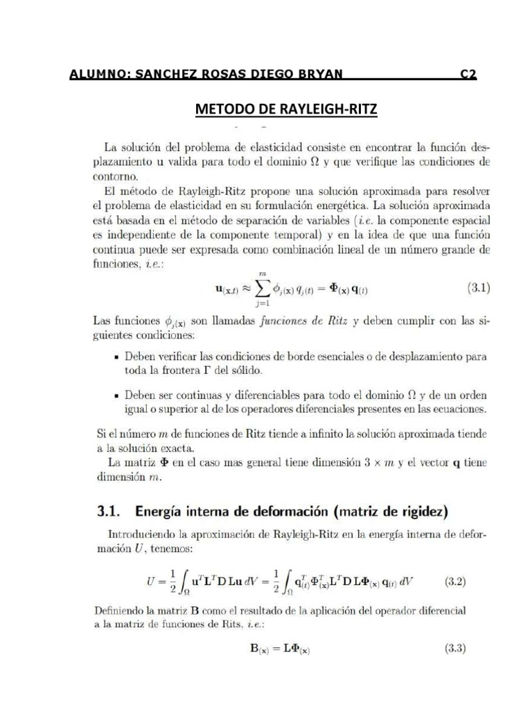 Metodo de Rayleigh | PDF