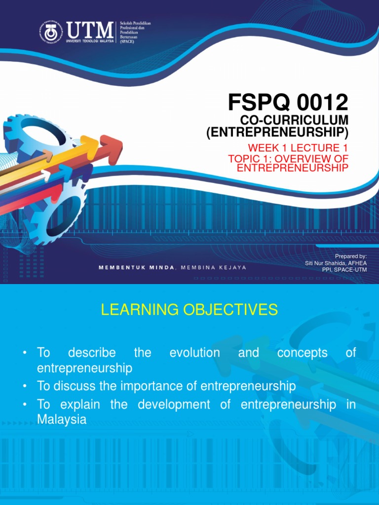 Week 1 Lecture 1 Topic 1 Pdf Franchising Entrepreneurship