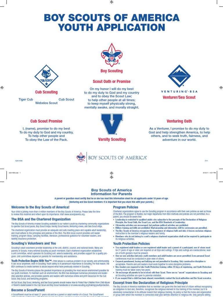 BSA Youth App | PDF | Boy Scouts Of America | Scouting