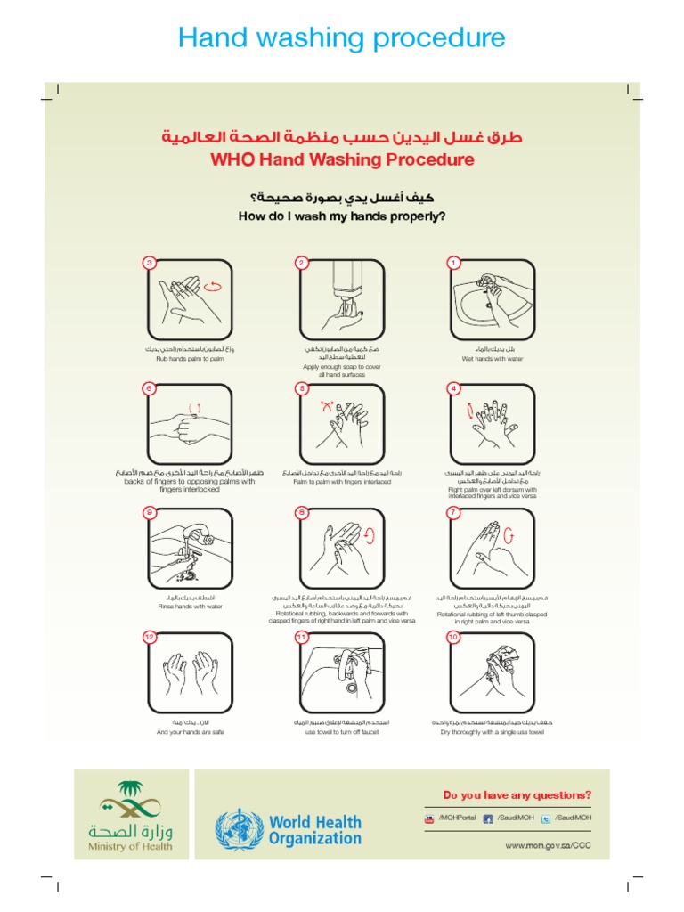 Proper Hand Washing Steps Guide | PDF | Hand Washing | Hand
