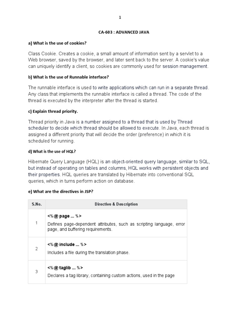 Advance Java Q&A 2022-2023 SEM VI | PDF