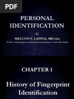 Personal Identification Techniques | PDF | Fingerprint | Hand
