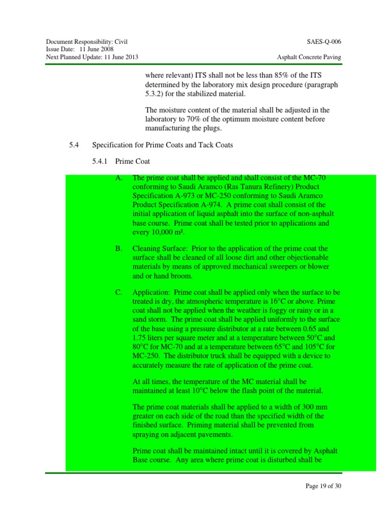 Asphalt Paving Guidelines | PDF | Asphalt | Road Surface