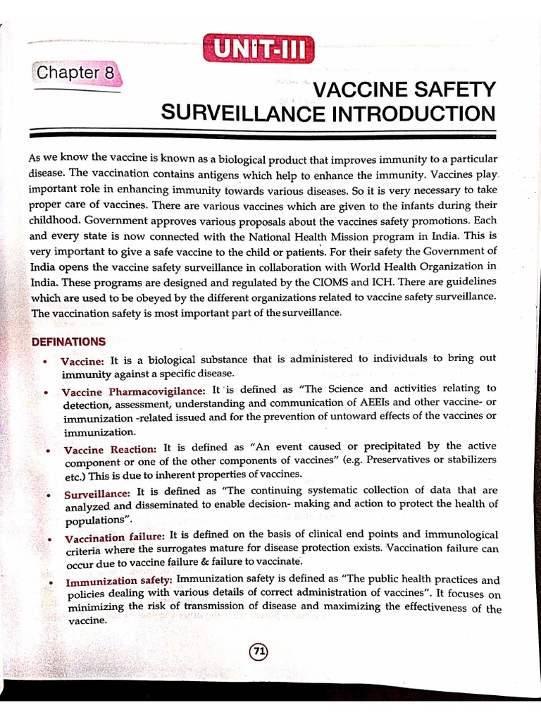 Pharmacovigilance Unit 3 Note B.pharma | PDF
