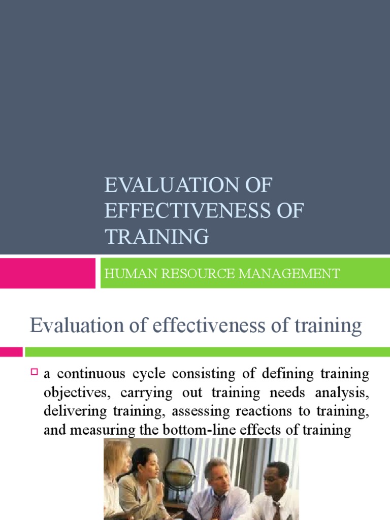 Evaluation of Effectiveness of Training | PDF | Evaluation | Questionnaire