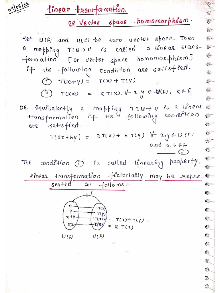 Linear Transformation Pdf