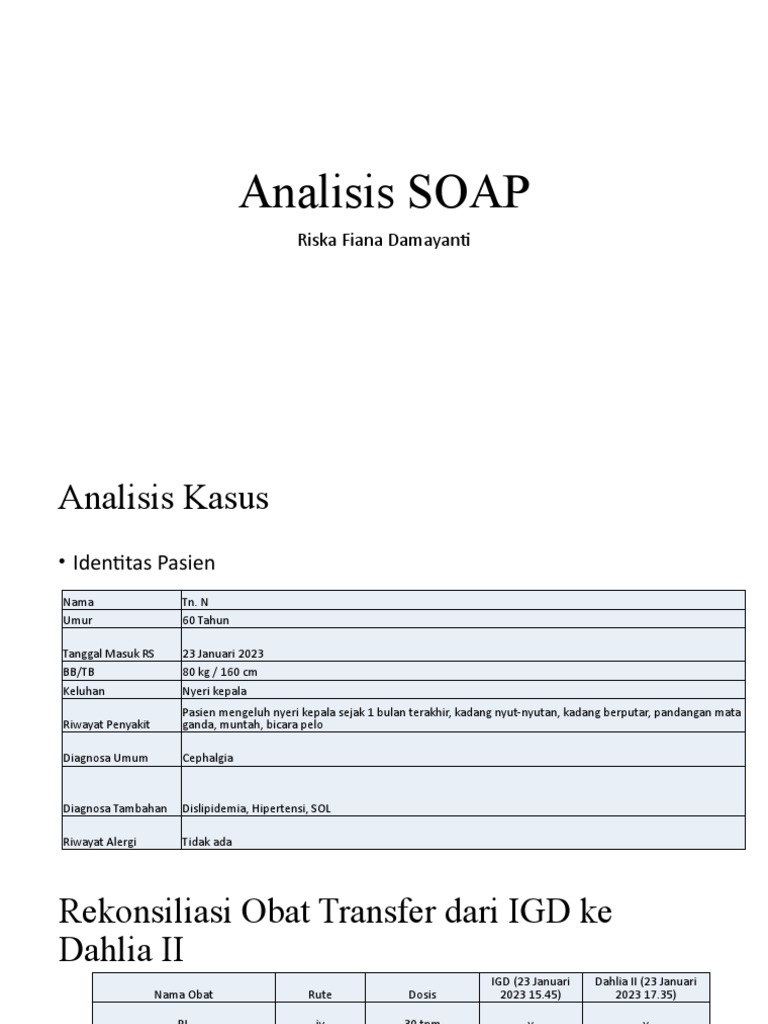 Analisis SOAP 2 | PDF
