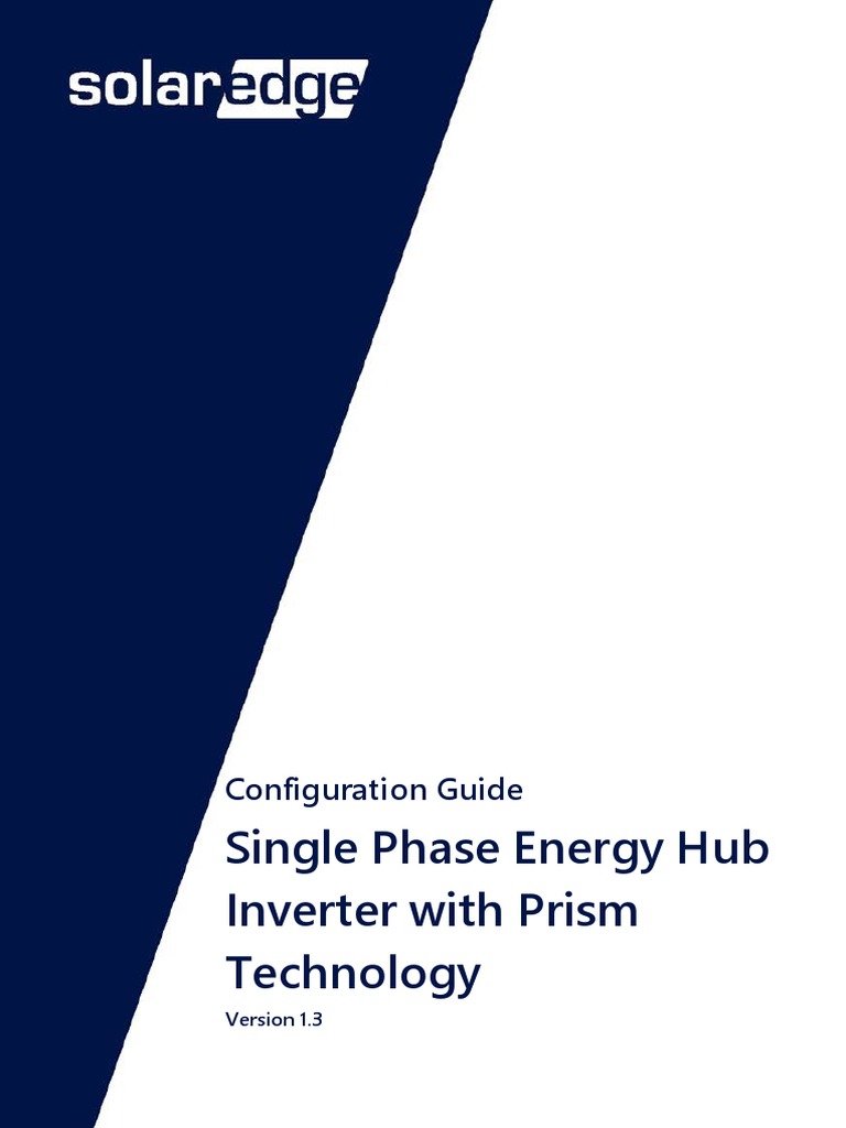 Se Single Phase Energy Hub Prism Technology Installation Guide Aus ...