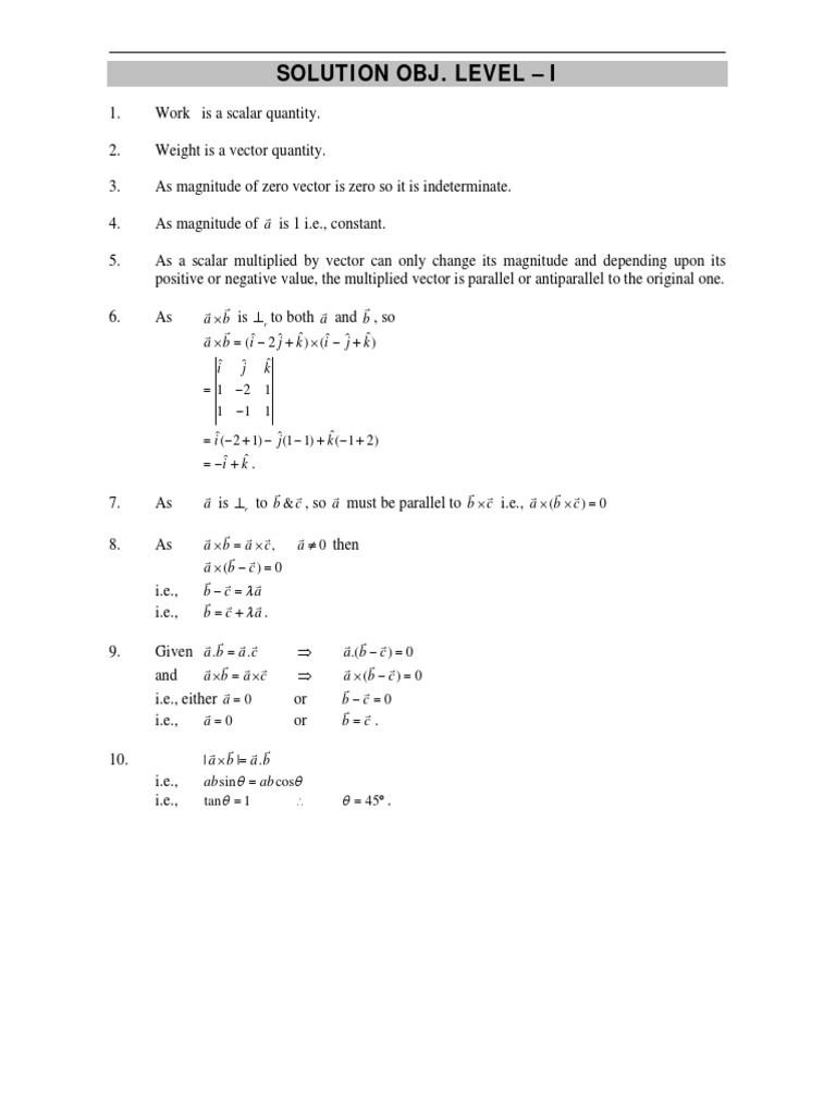 Vector-02 - Objective & Subjective | PDF | Euclidean Vector | Scalar ... Vector-02 - Objective & Subjective | PDF | Euclidean Vector | Scalar ...