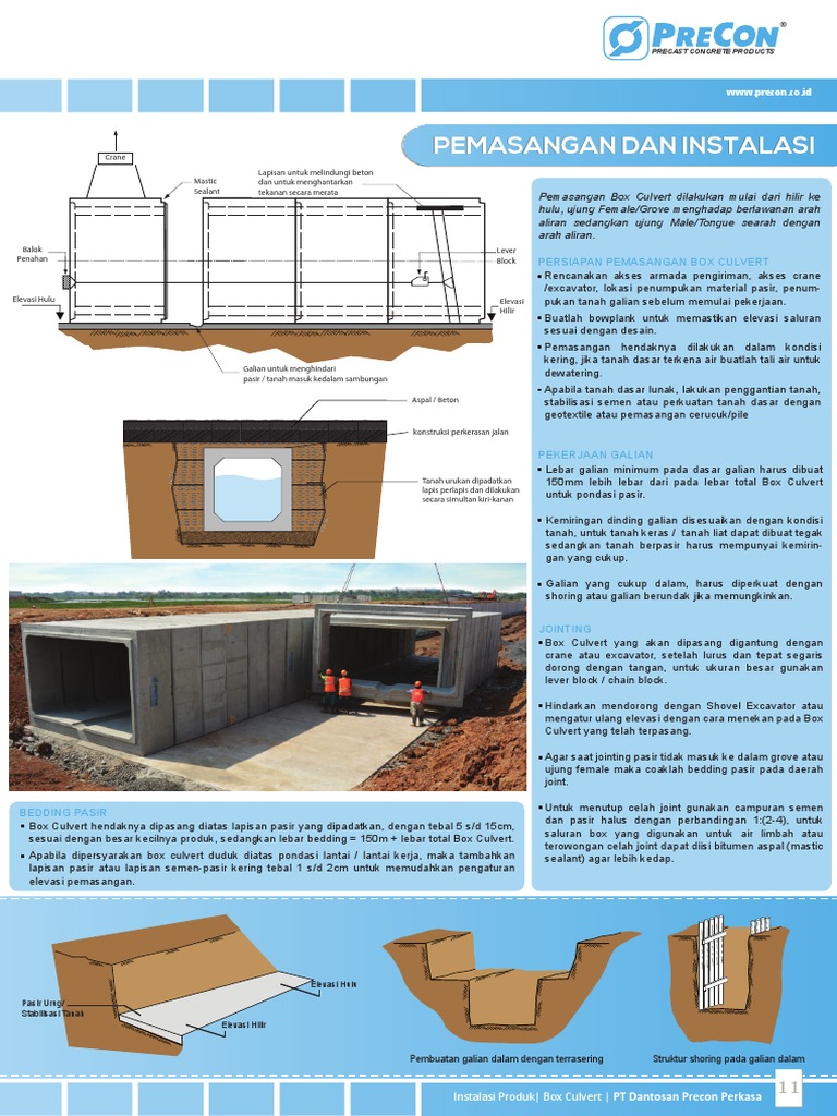 Box Culvert Installasi 1 | PDF