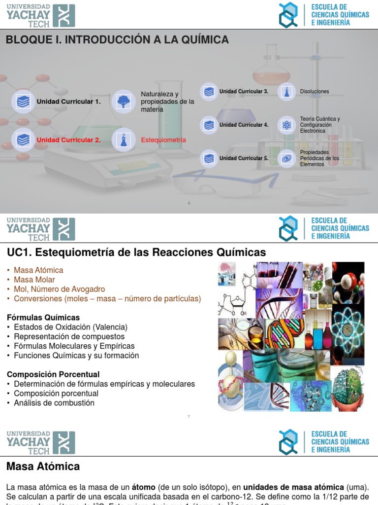 Presentación UC2 | PDF | Química | Mole (Unidad)